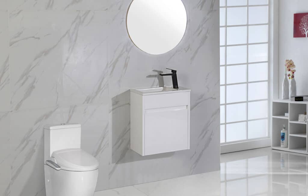 Fienza ALINA Fluted Scandi Oak Wall Hung Cabinet Only, 4 x Size Options ...