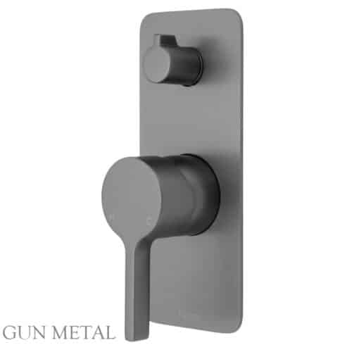 Sansa Wall Diverter Mixer, Soft Square Plate, 5 x Colour Options - Gia ...