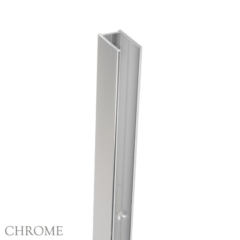 10mm Pure View Glass Panel Channel Mount Wall, 7 x Colour Options - Gia ...